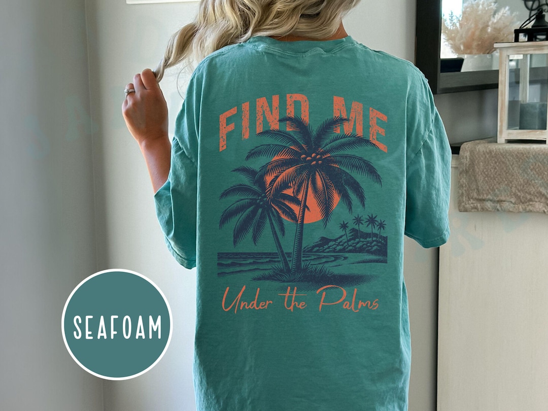 Beach Summer Tropical T-shirt Comfort Colors Back Design Beachwear ...