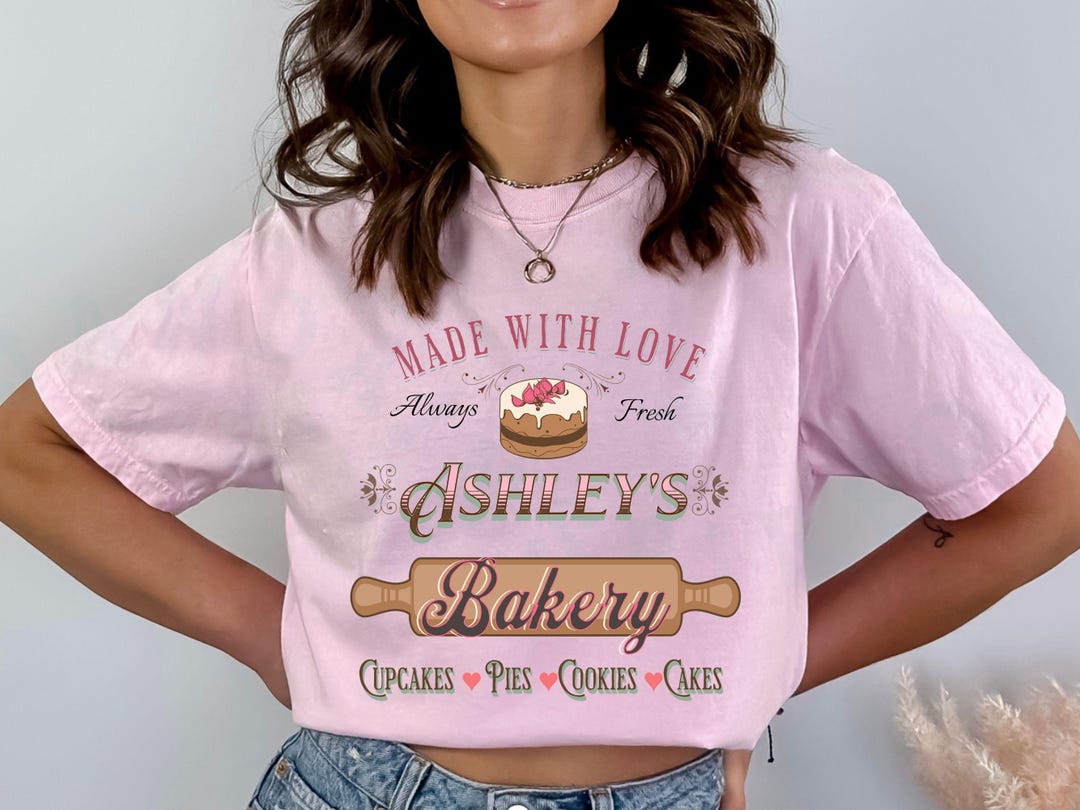 Custom Bakery T-shirt Bakers Business Food Lover Pastry Chef Shirt ...