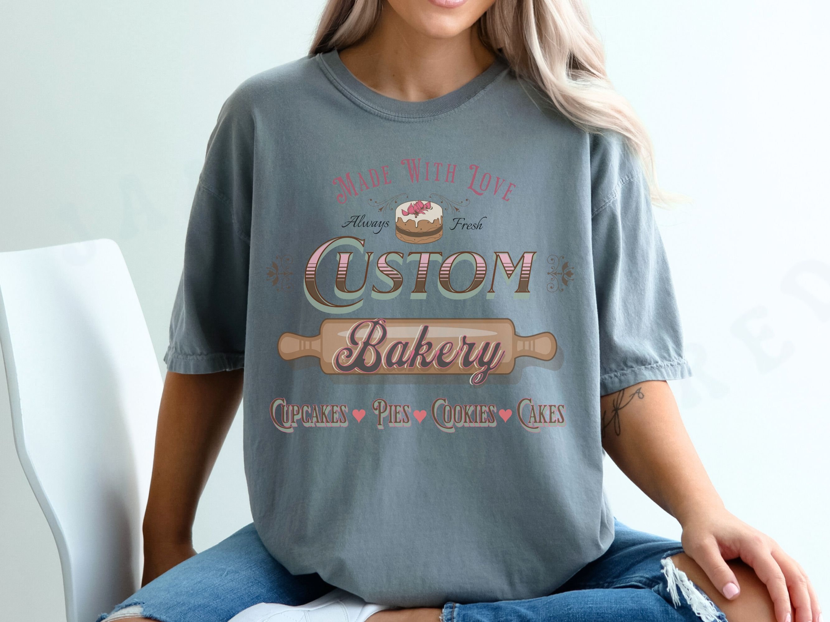 Custom Bakery T-shirt Bakers Business Food Lover Pastry Chef Shirt ...
