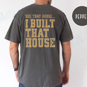 Vintage Construction Builder Tshirt Comfort Colors Carpenter Tradesman ...