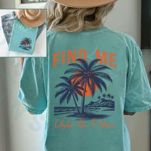 Beach Summer Tropical T-shirt Comfort Colors Back Design Beachwear ...