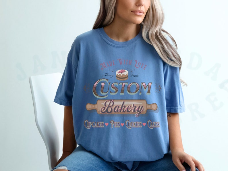 Custom Bakery T-shirt Bakers Business Food Lover Pastry Chef Shirt ...