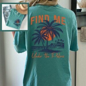 Beach Summer Tropical T-shirt Comfort Colors Back Design Beachwear ...