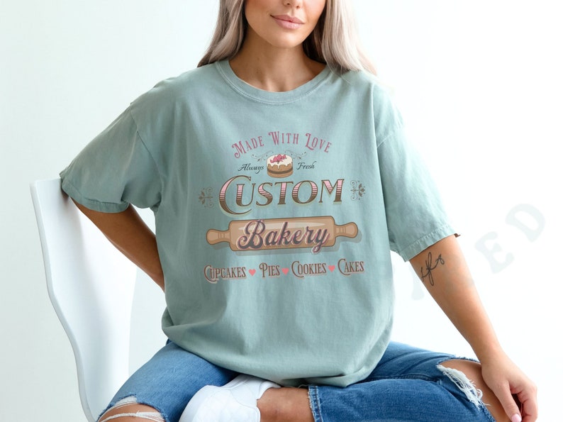 Custom Bakery T-shirt Bakers Business Food Lover Pastry Chef Shirt ...