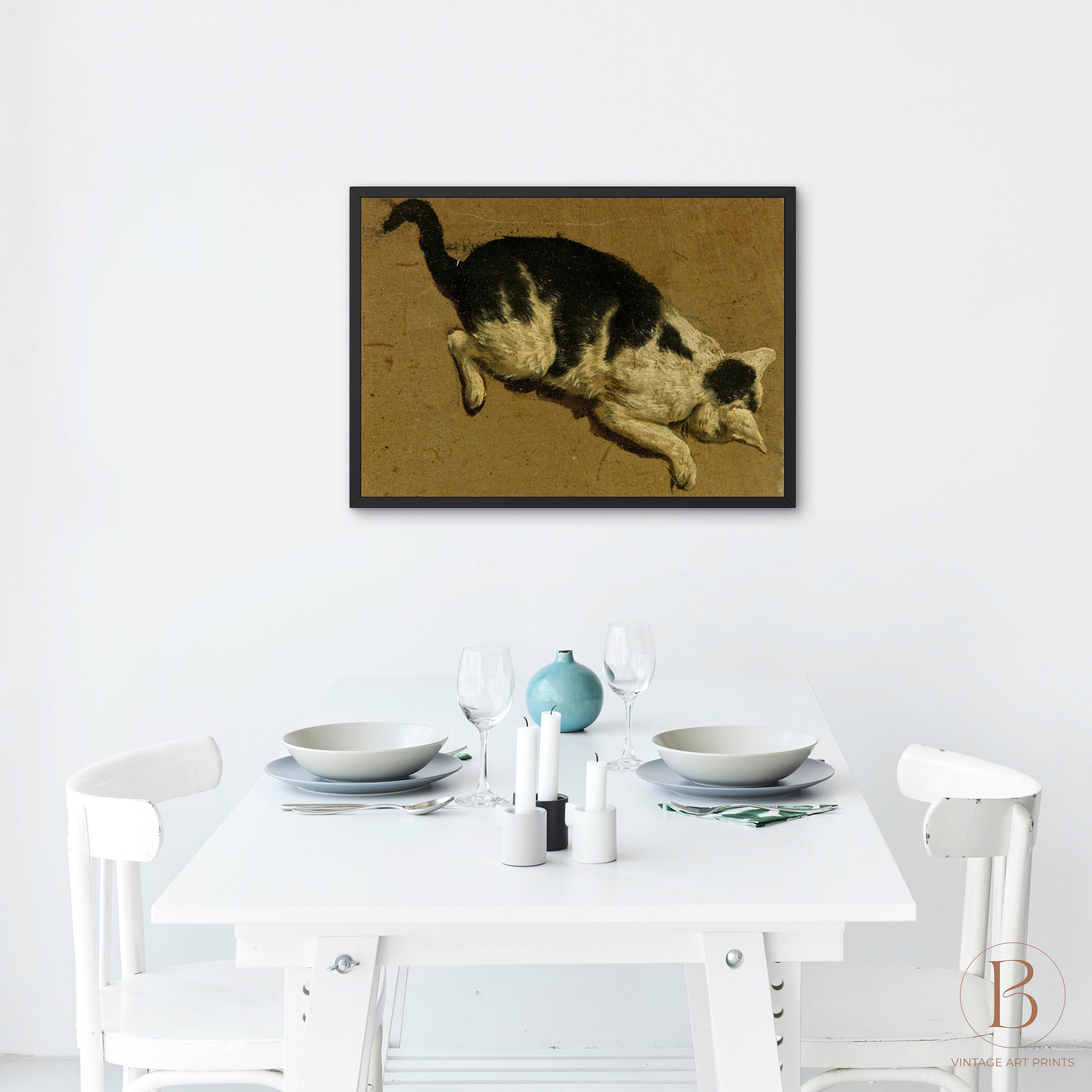 Vintage Cat Drawings: Printable Vintage Gallery Wall Art Set of 4 ...