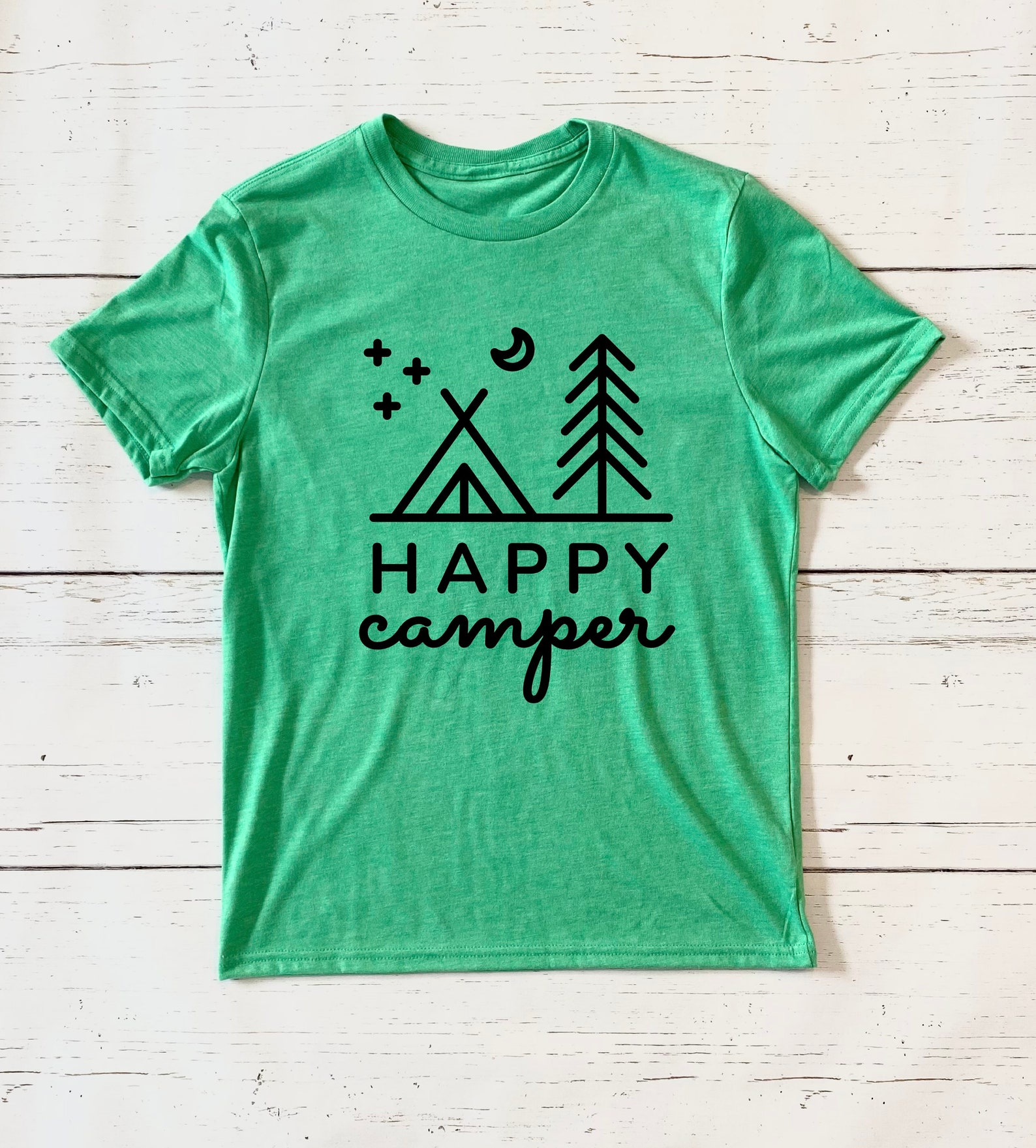 Happy Camper Shirt for Kids, Summer Camp Shirt, Organic Clothing for ...