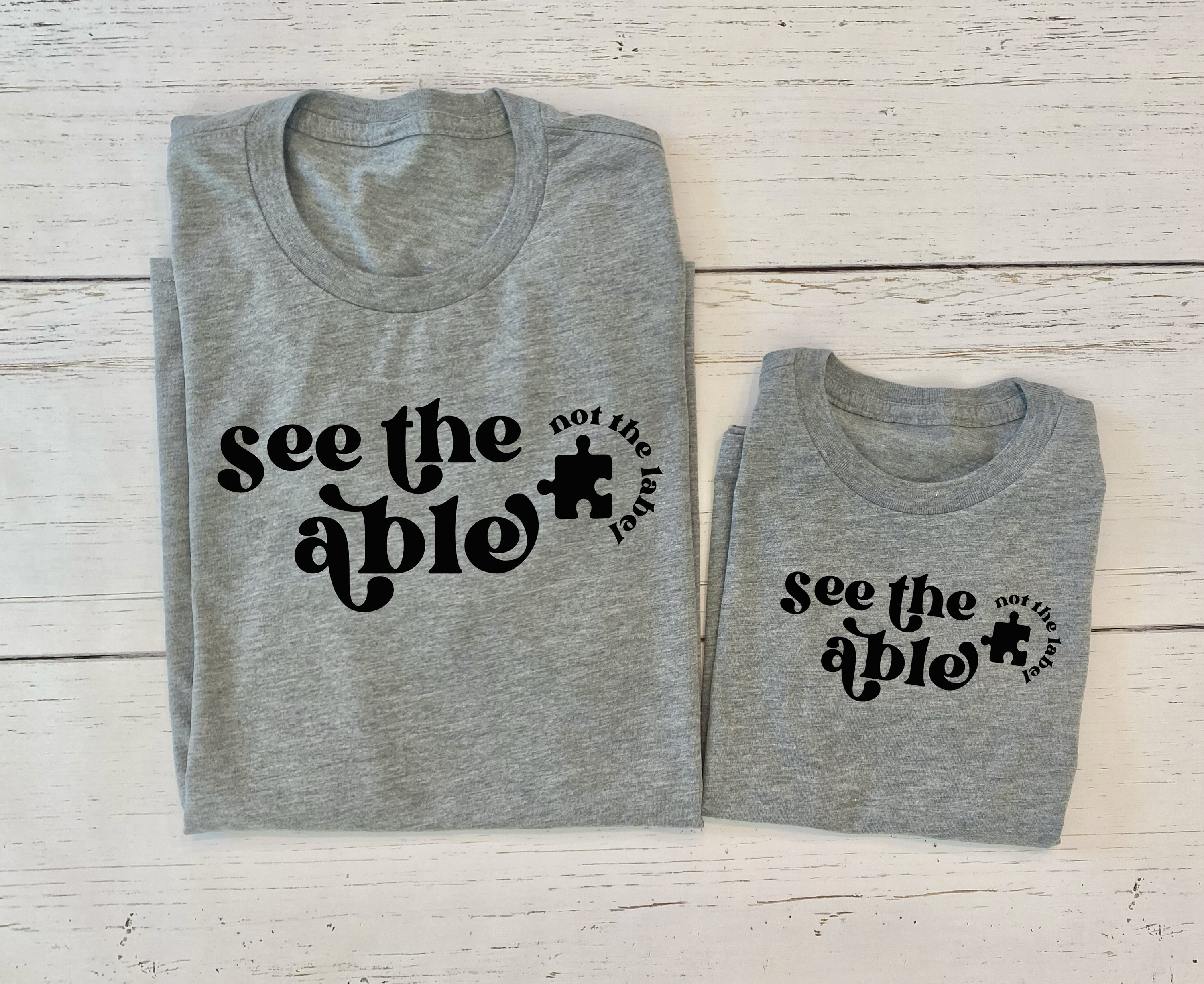 Autism Awareness Family Shirts, See the Able Not the Label Tee, Autism ...