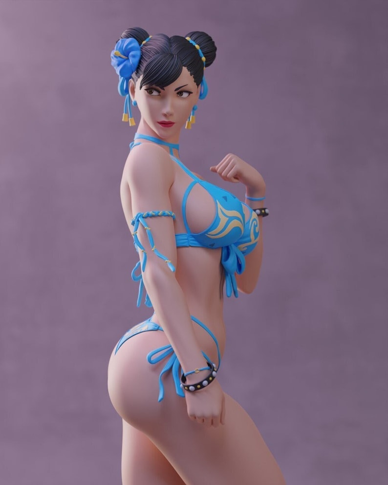 Chun Li Bikini Figure Beauty Street Fighter Girl Figure Etsy
