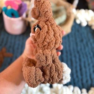 Chunky Knit Mini Bunny Pattern & Video Tutorial (PDF Download) Hand ...
