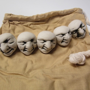 VTG New Old Stock 90's Creepy Face Ball Set Shrunken Heads Oddity ...