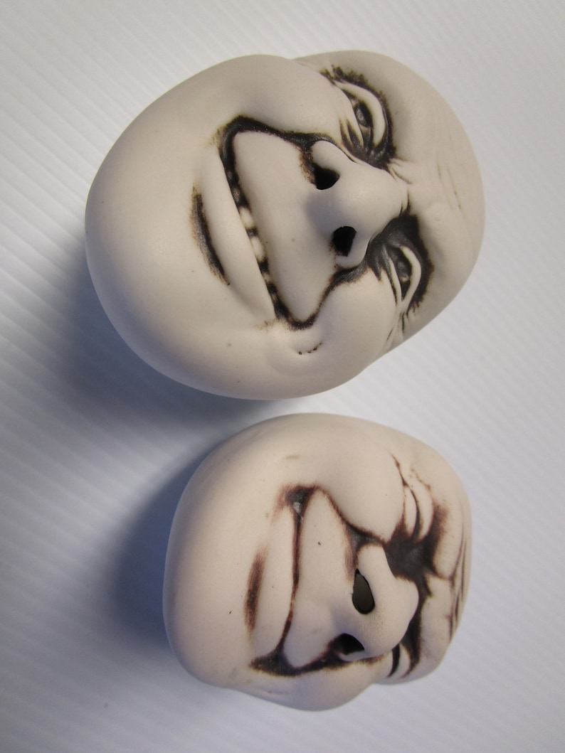VTG New Old Stock 90's Creepy Face Salt & Pepper Set for Oddity ...