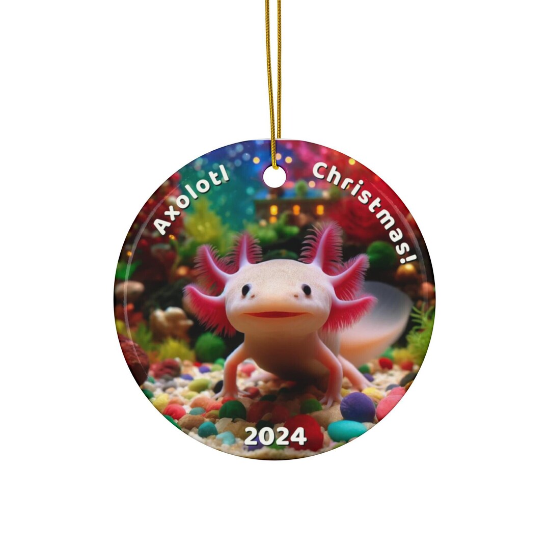 Holiday Axolotl Ceramic Ornament Unique Christmas Decoration and Cute ...
