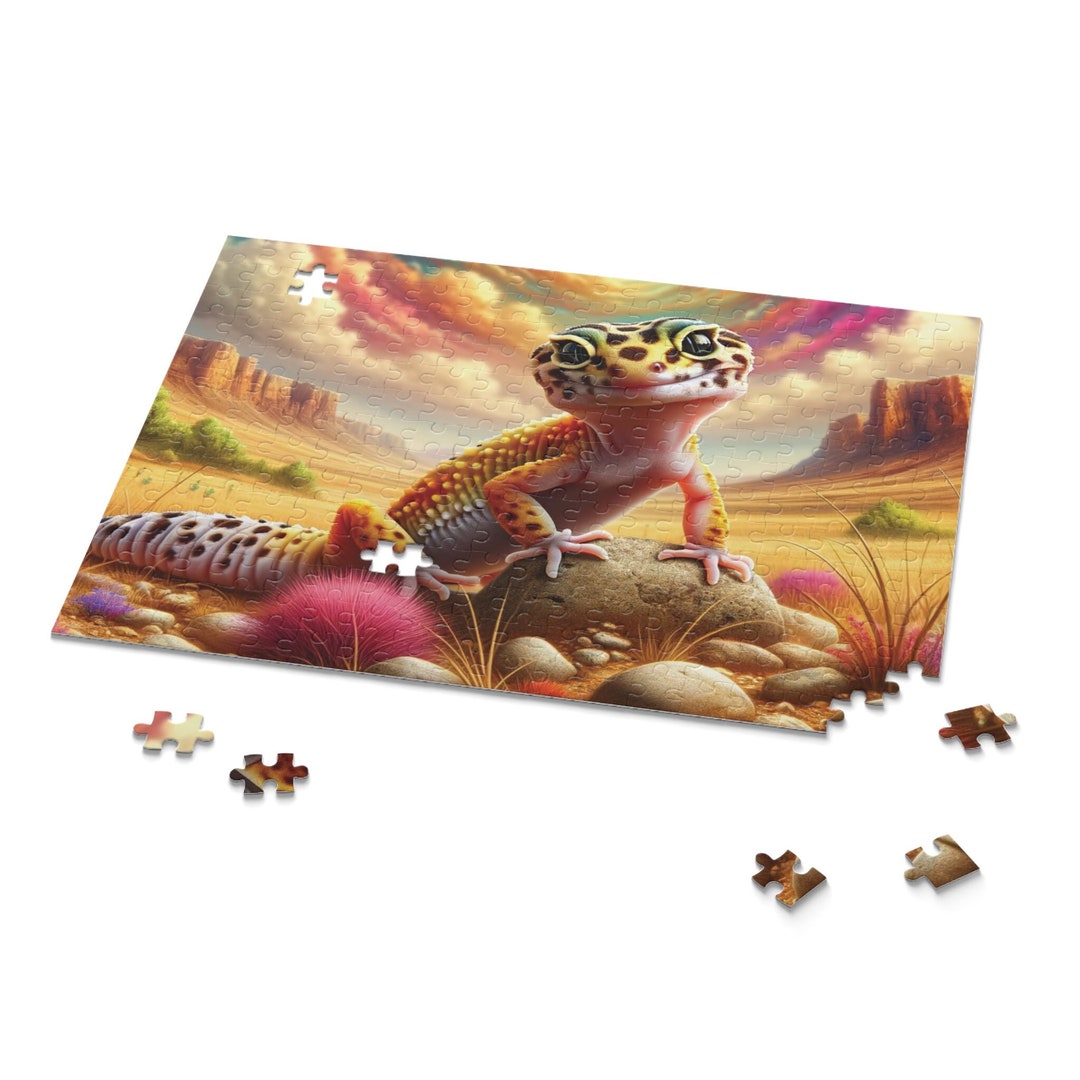 Leopard Gecko Jigsaw Puzzle | Glossy Chipboard, 120/252/500 Pieces ...