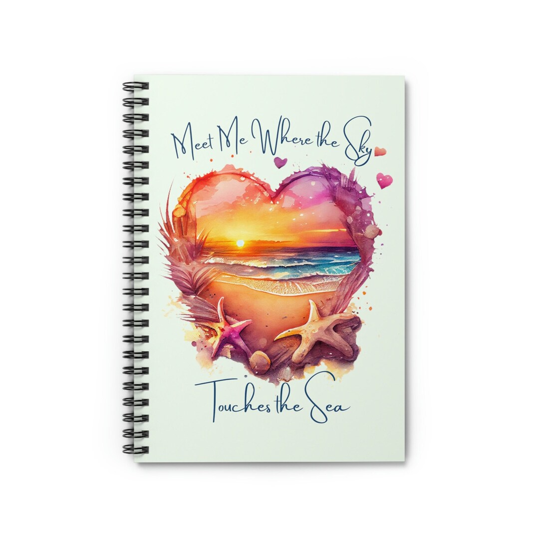 Watercolor Sunset Journal: Beach Theme Notebook - Etsy