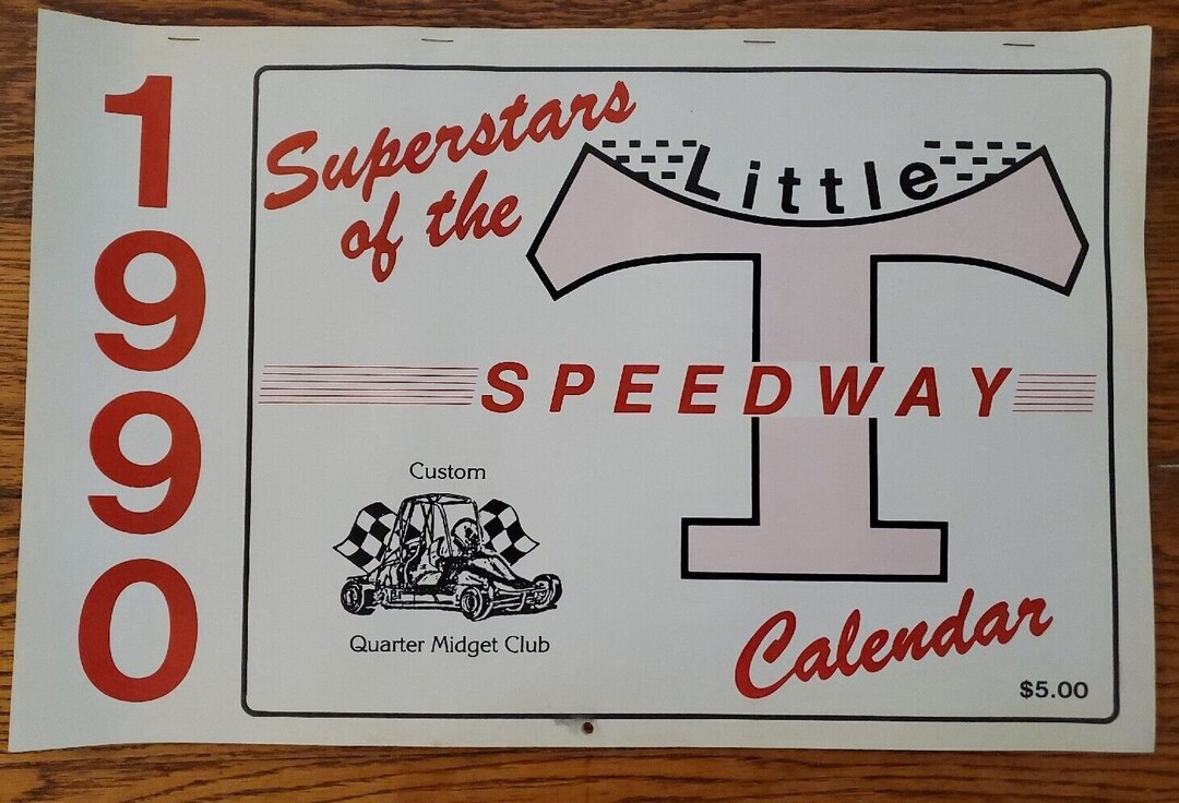 Vintage 1990 Superstars of the Little T Speedway Calendar - Etsy