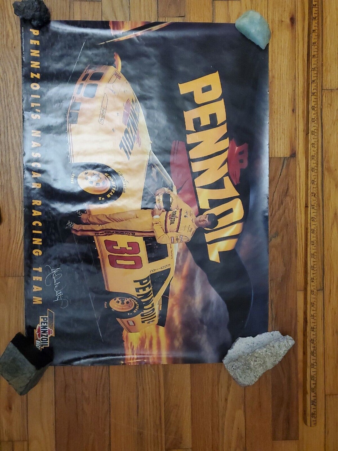 Pennzoil Nascar Racing Poster 1990s 28 X 20 - Etsy
