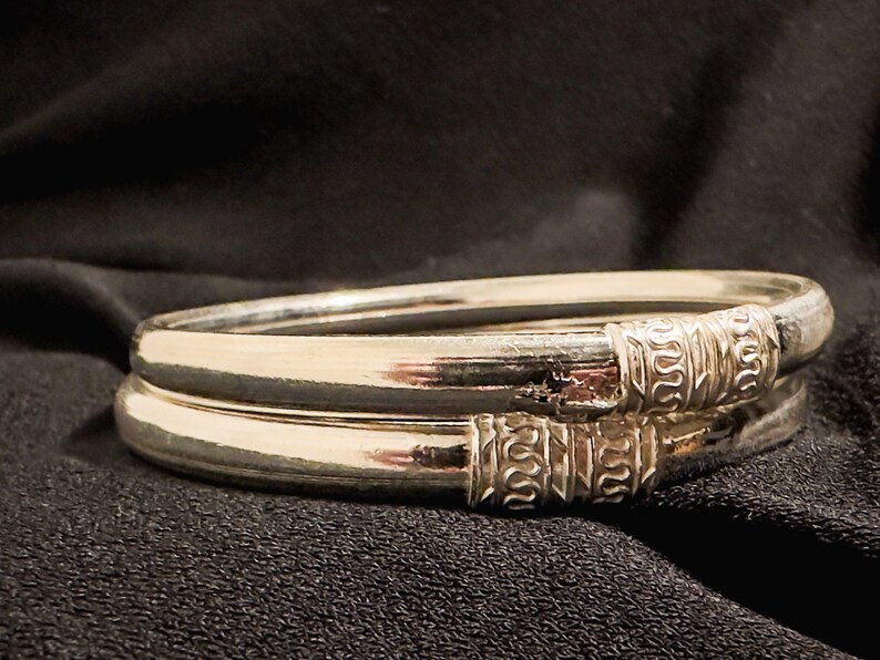 Chandra Silver Indian Hinged Kada, Chakra Bracelet - Etsy