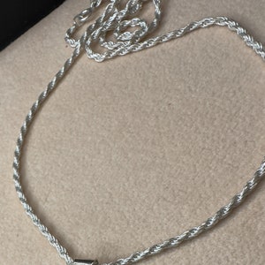 Sterling Silver Rope Chain - Etsy
