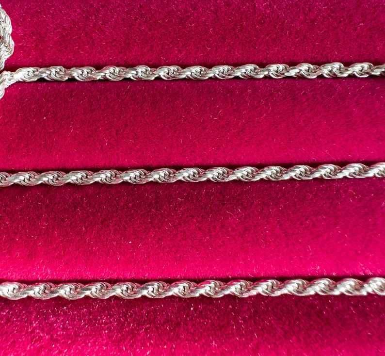 Sterling Silver Rope Chain - Etsy