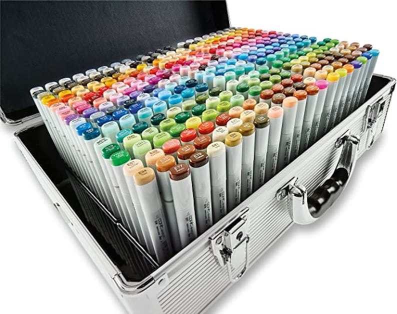 Copic Sketch Suitcase Set - ALL 358 Colours Alcohol Marker Pens (RRP ...
