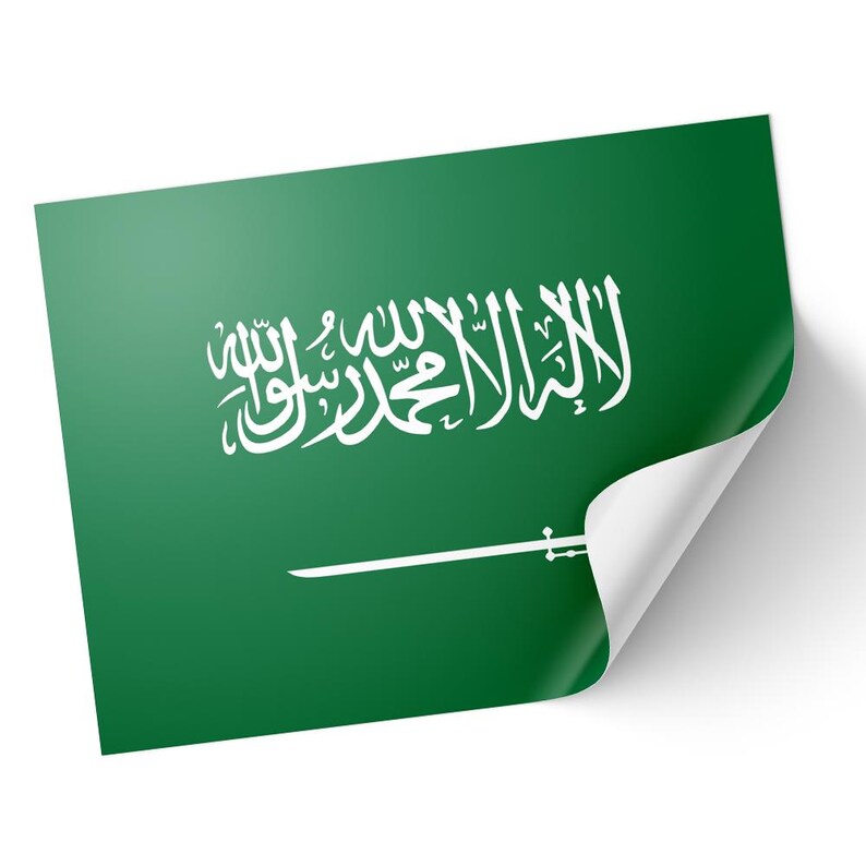 20 X Kingdom of Saudi Arabia Flag Stickers Rectangle Event Laptop ...