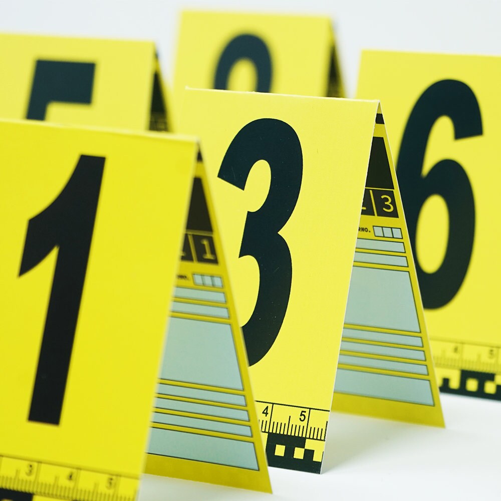 10 PACK - CSI Crime Scene Number Markers - Funny Novelty Murder Party ...