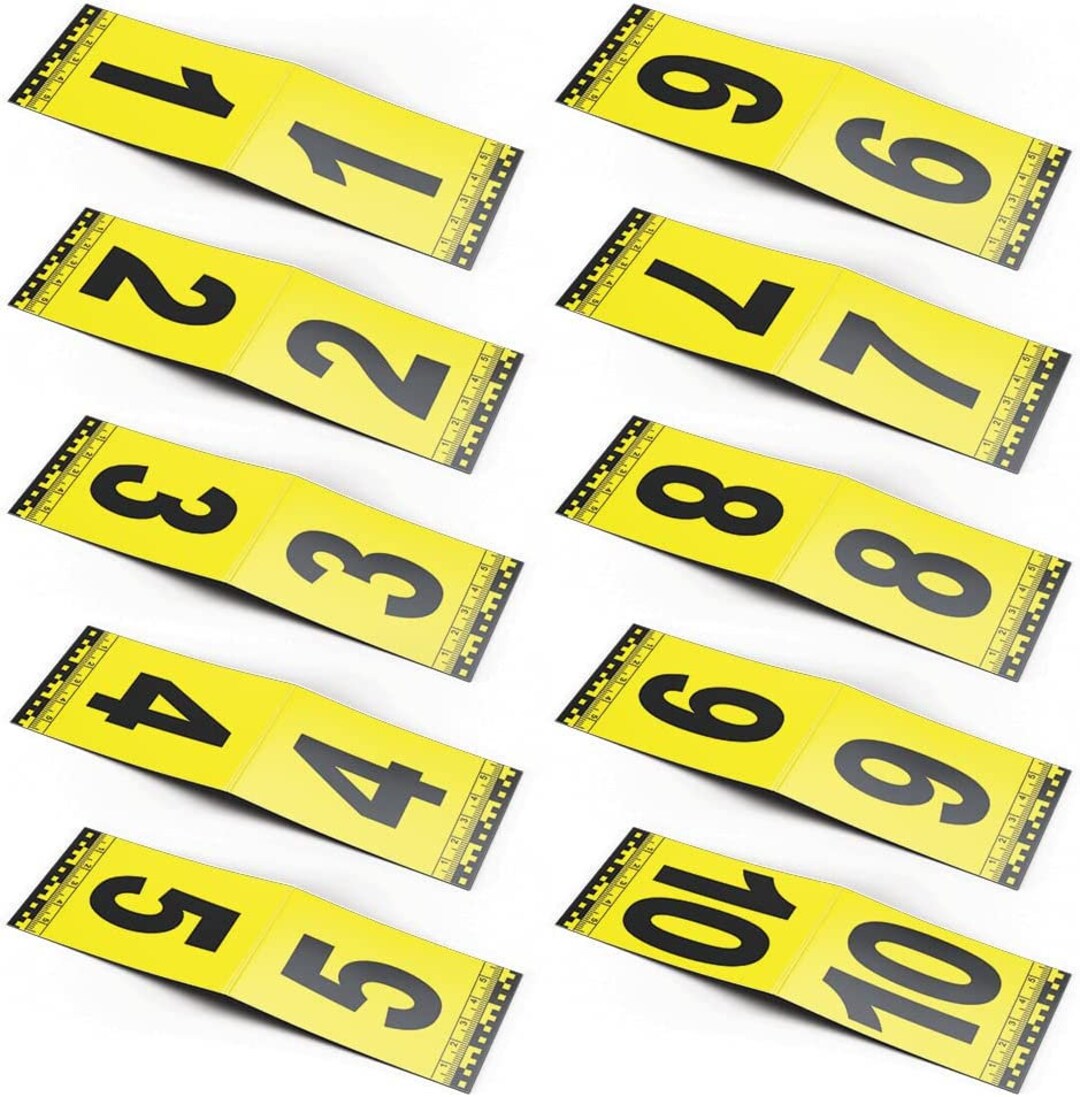 10 PACK CSI Crime Scene Number Markers Funny Novelty - Etsy