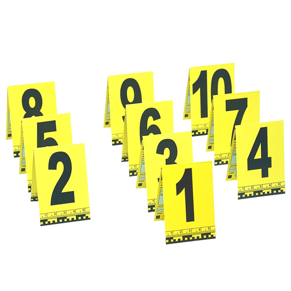 10 PACK CSI Crime Scene Number Markers Funny Novelty Murder Party Games ...