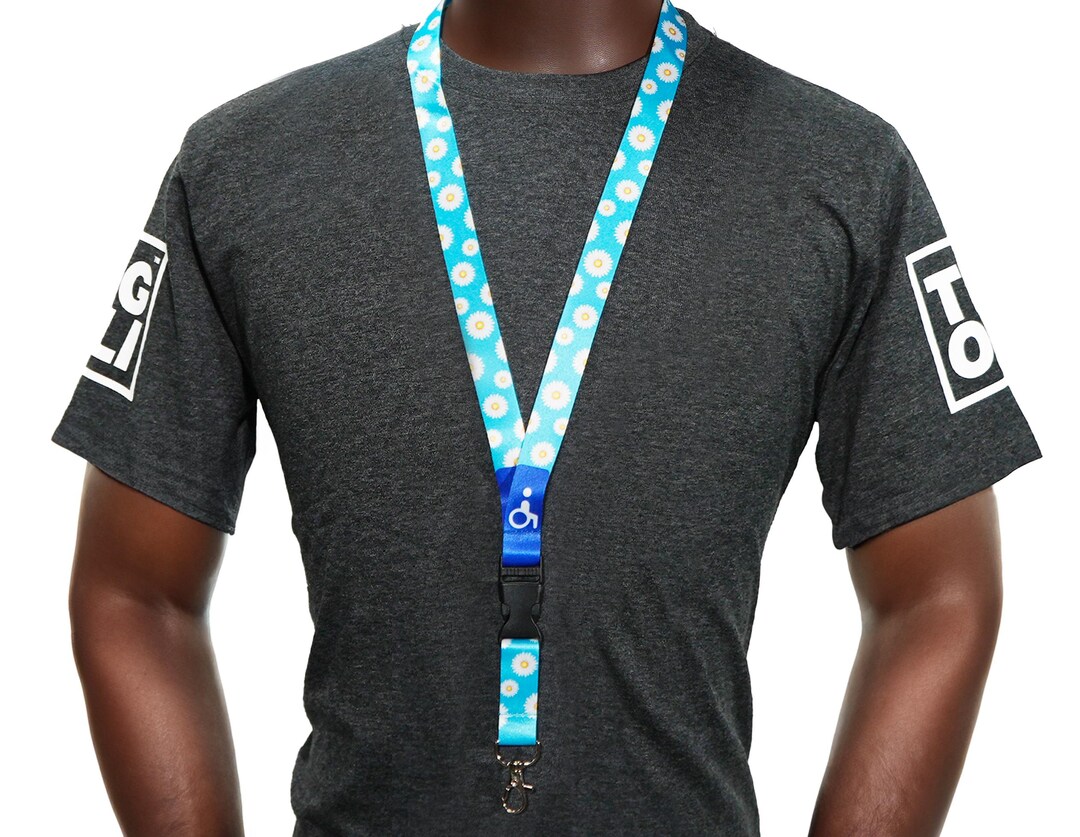 Blue Daisy Disability Awareness Lanyard – Hidden Visible Disabilities ...