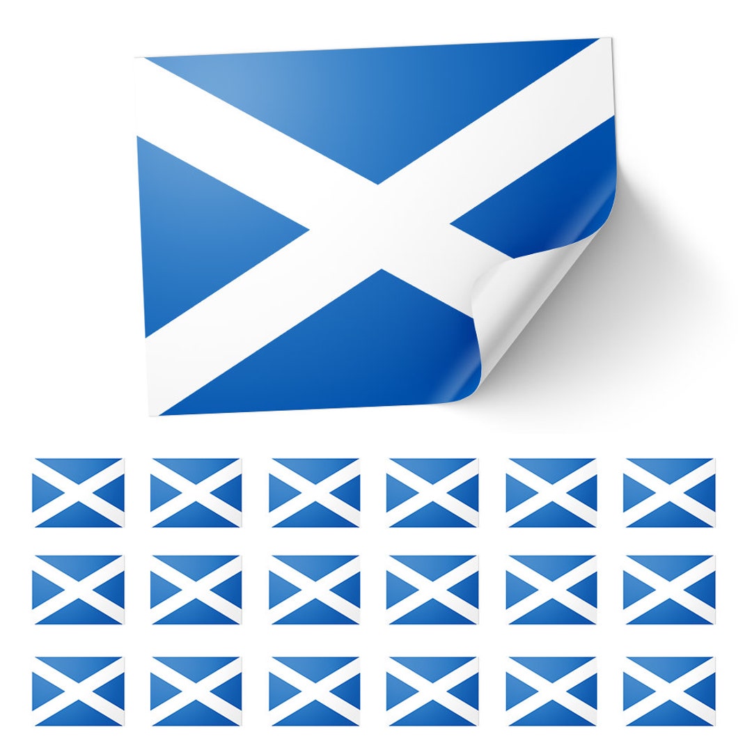 20 X Scotland Scottish St Andrews Flag Stickers - Rectangle Event ...
