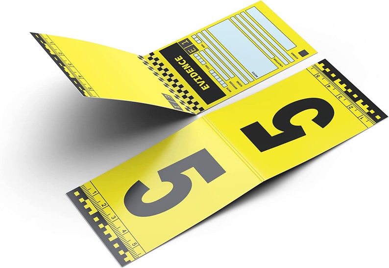 10 PACK CSI Crime Scene Number Markers Funny Novelty Murder Party Games ...