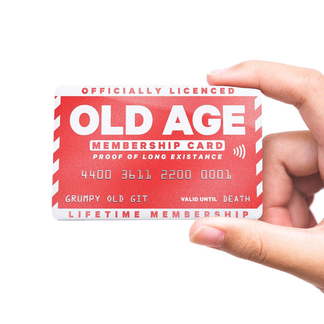 Old Person Membership Card - Retirement Funny Gift - Etsy