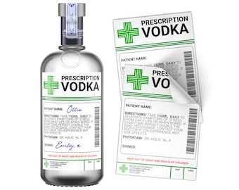 Printable Vodka Label Editable Customize Vodka Gift (Download Now) - Etsy