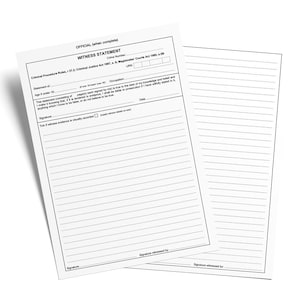 20 X A6 Realistic Witness Statements | Murder Mystery Novelty Jokes ...