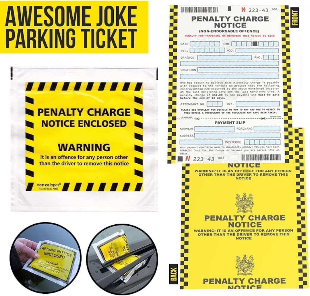 AWESOME Realistic Official Looking Novelty Joke Prank Funny Parking ...