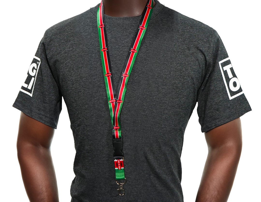 Kenya Flag & Tribal Pattern Lanyard – African Heritage Detachable ...