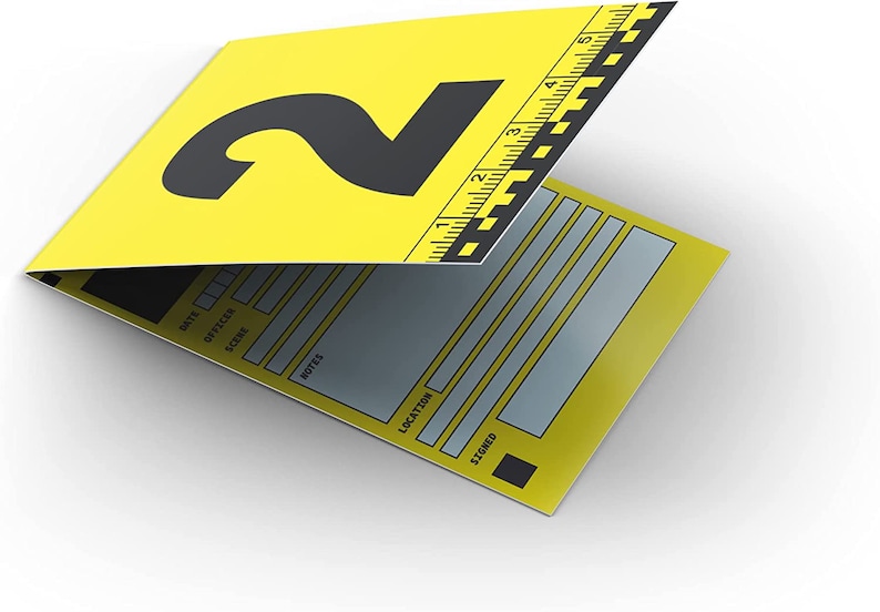 10 PACK CSI Crime Scene Number Markers Funny Novelty Murder Party Games ...