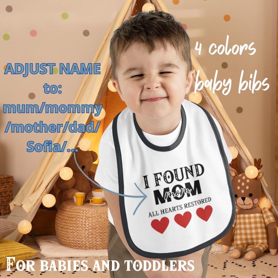 Custom Baby Bib, Game 'all Hearts Restored' I Found Mom/mum/mommy,ma ...