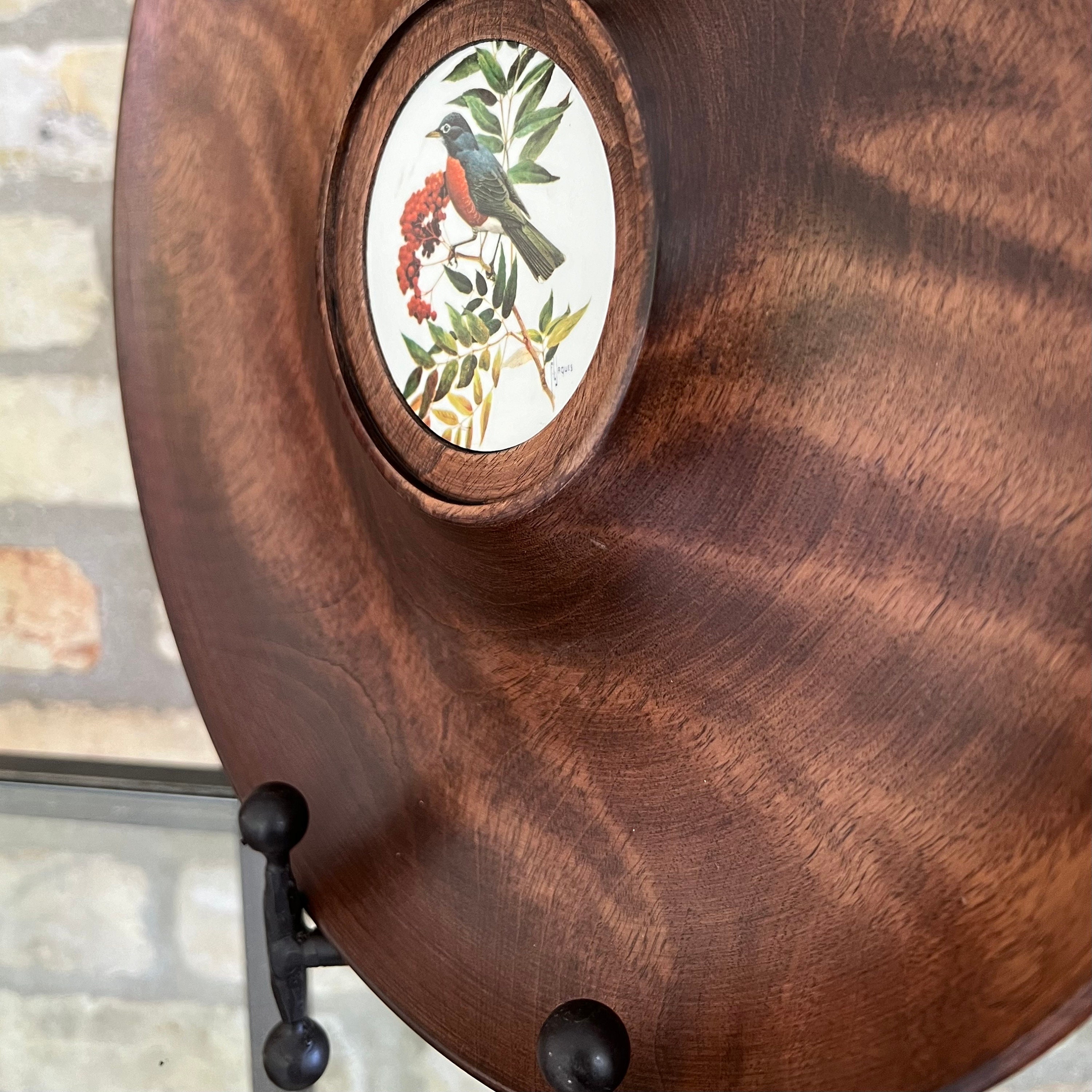 Vintage Vermont Woodware Walnut Charcuterie Board With Hand-painted ...