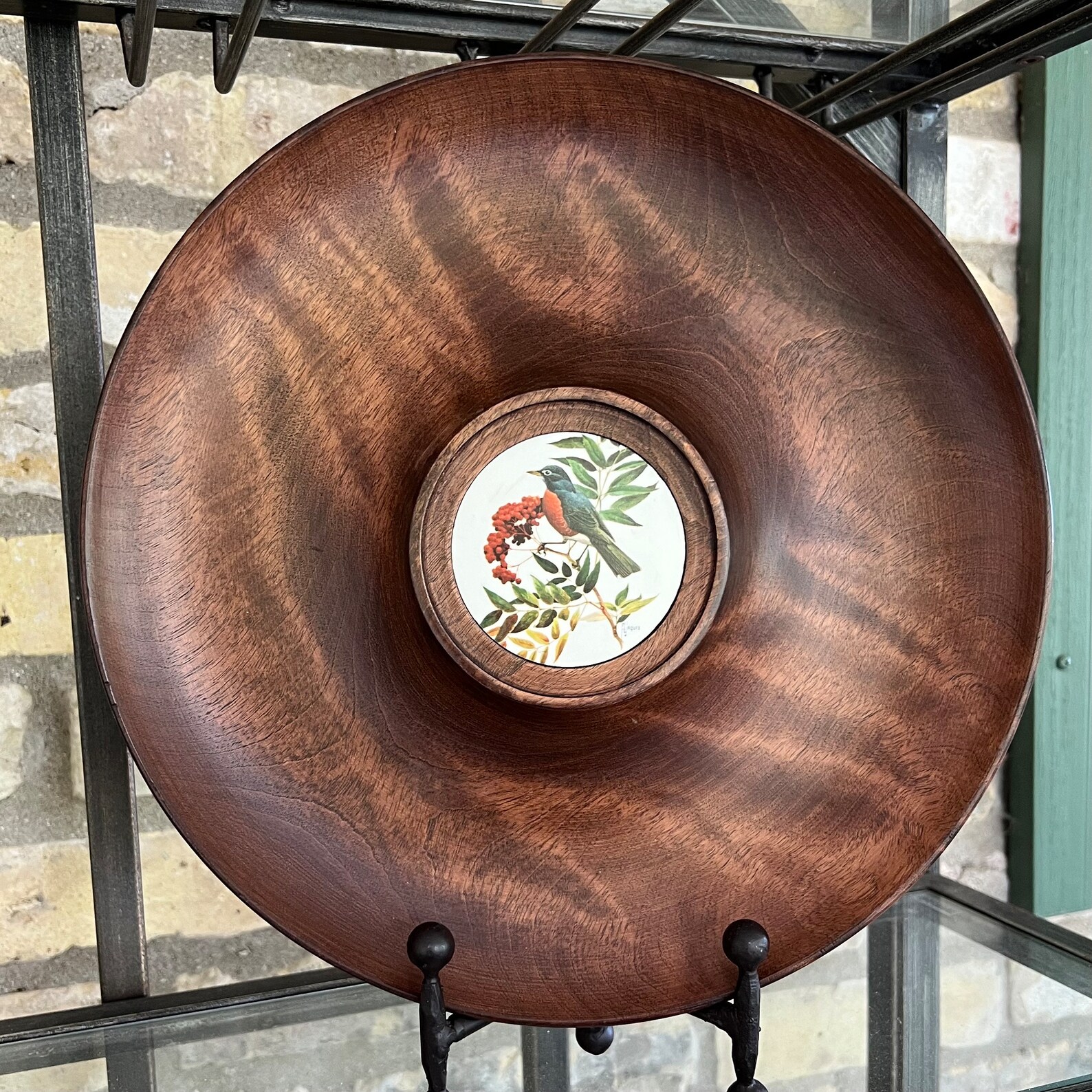 Vintage Vermont Woodware Walnut Charcuterie Board With Hand-painted ...