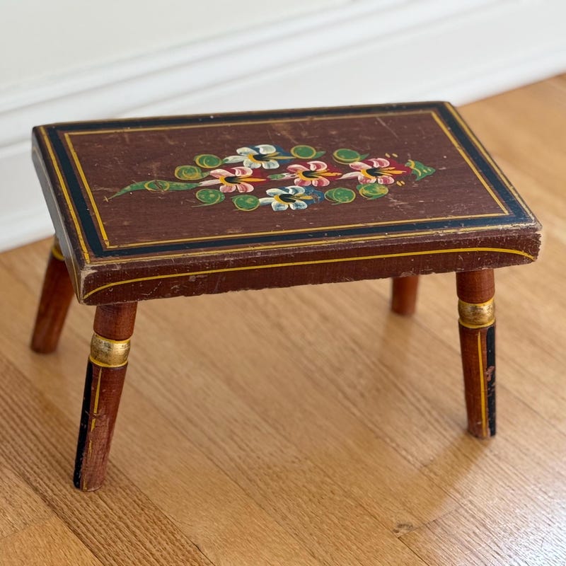 Hand Painted Stool - Etsy
