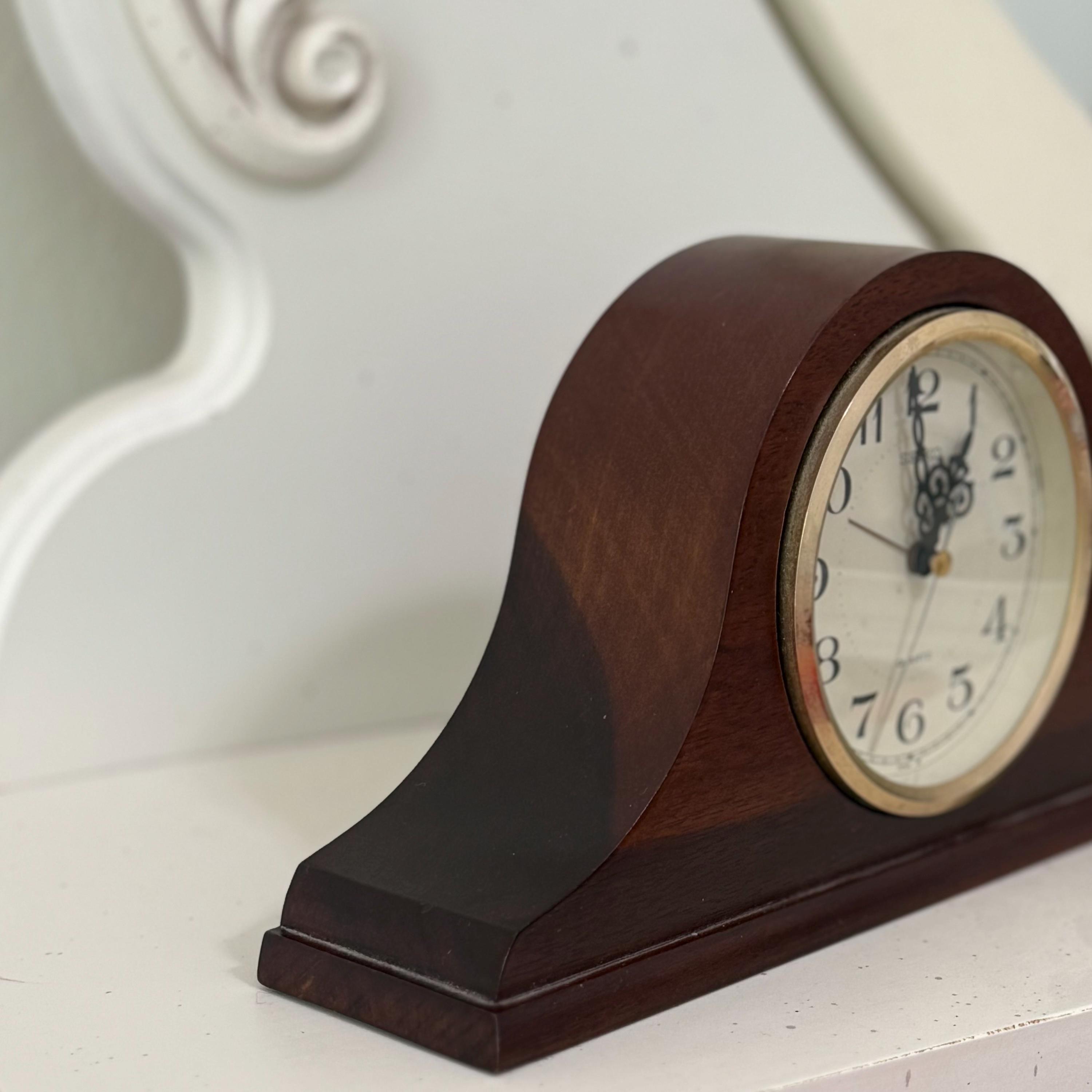 Vintage Seiko Quartz Mantel Clock | Rich Wooden Case | Classic Design ...