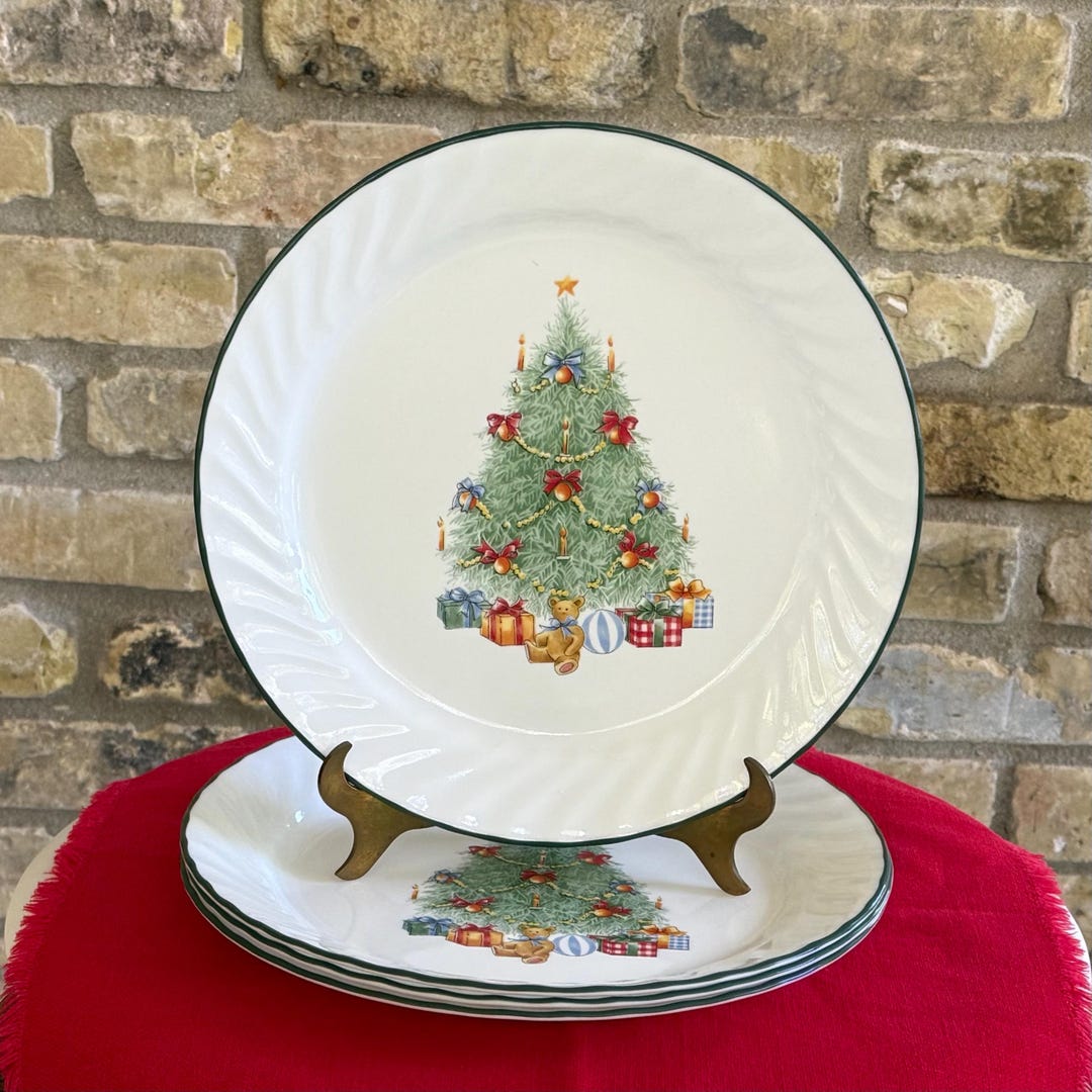 Set of 4 Vintage Corelle Holiday Magic Dinner Plates - Etsy