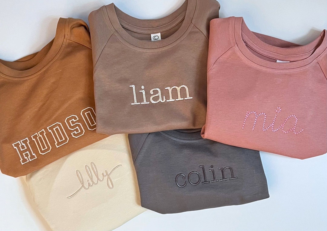 Children's Embroidered Sweatshirt, Kids Embroidered Sweatshirt ...