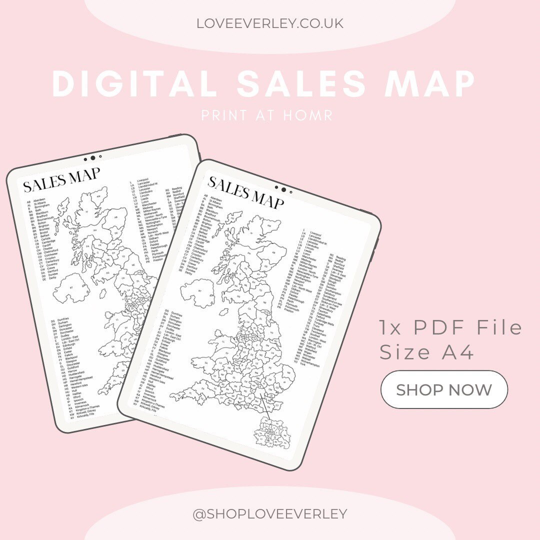 Sales Tracker Map Business Sales Tracker Printable - Etsy