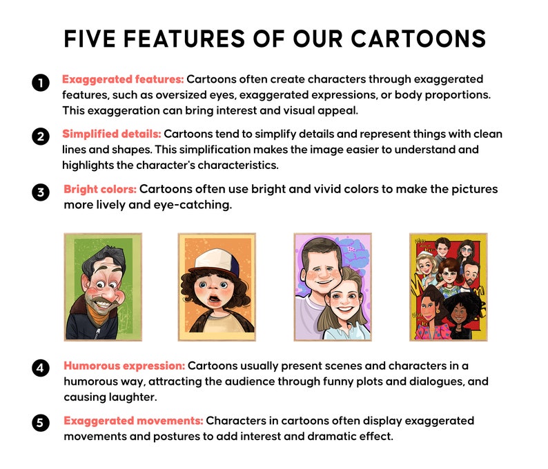 Caricature Wall Decor, Custom Family Portrait, Personalized Anniversary ...