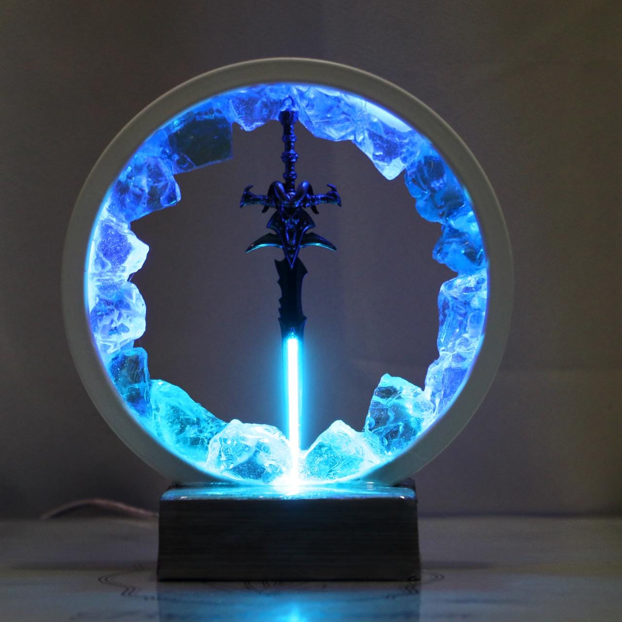 Handmade Lich King Frostmourne Night Light: Wow Flowing Water Sword - Etsy