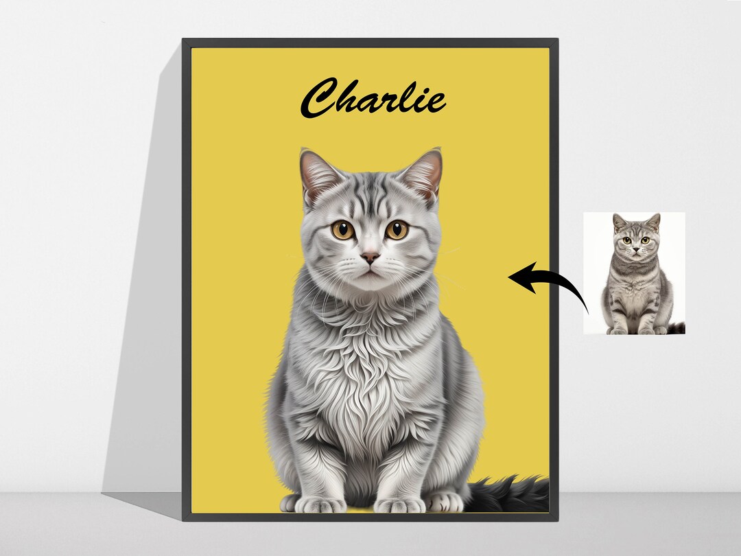 Digital Pet Portrait, Custom Pet Portrait, Pet Portrait From Photo, Dog ...