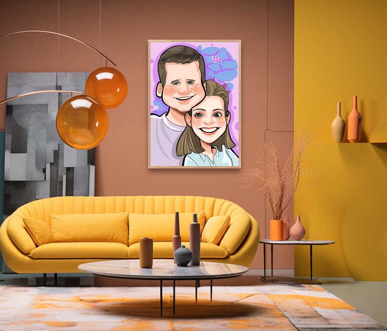 Children Cartoon Drawing, Custom Cartoon Portrait From Your Photo ...