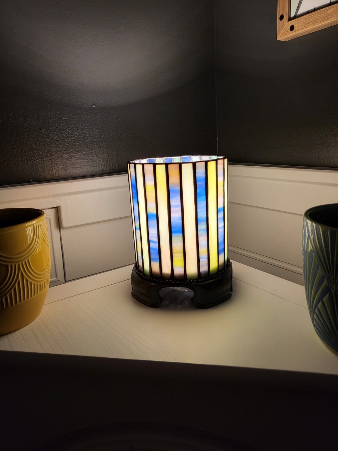 Handmade Stained Glass Table Accent Lamp One-of-a-kind! - Etsy
